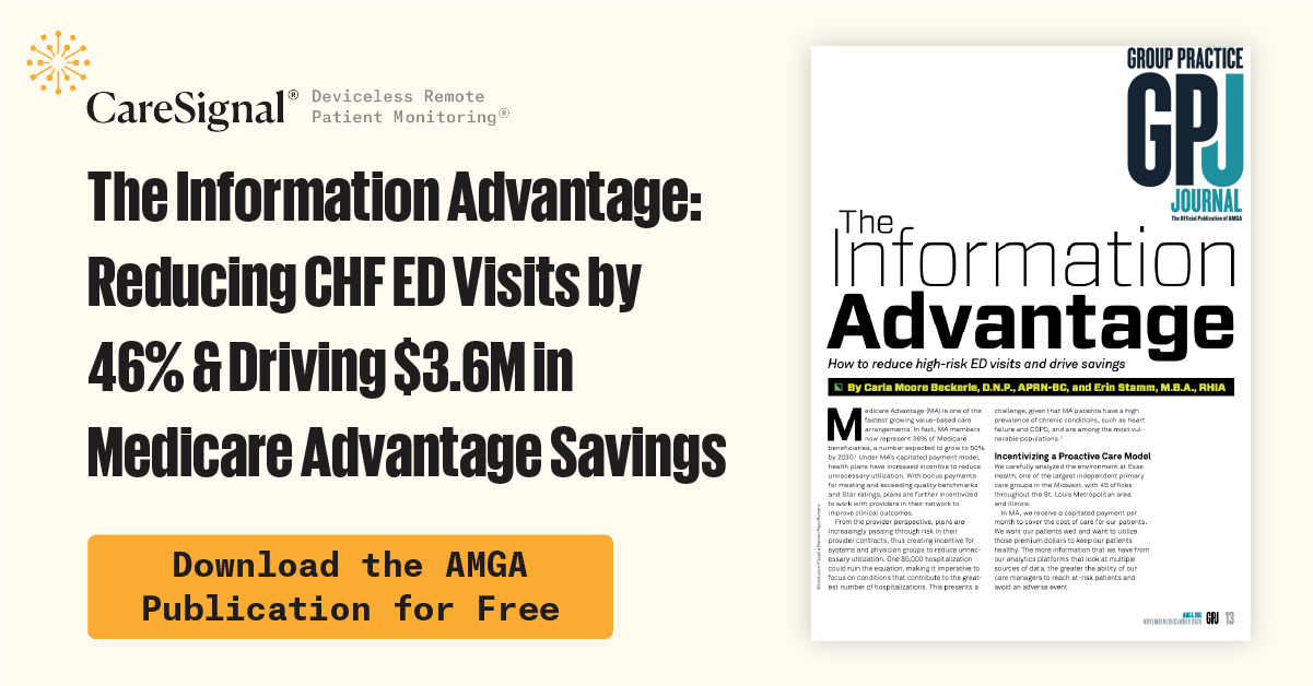 CareSignal · AMGA Group Practice Journal: The Information Advantage