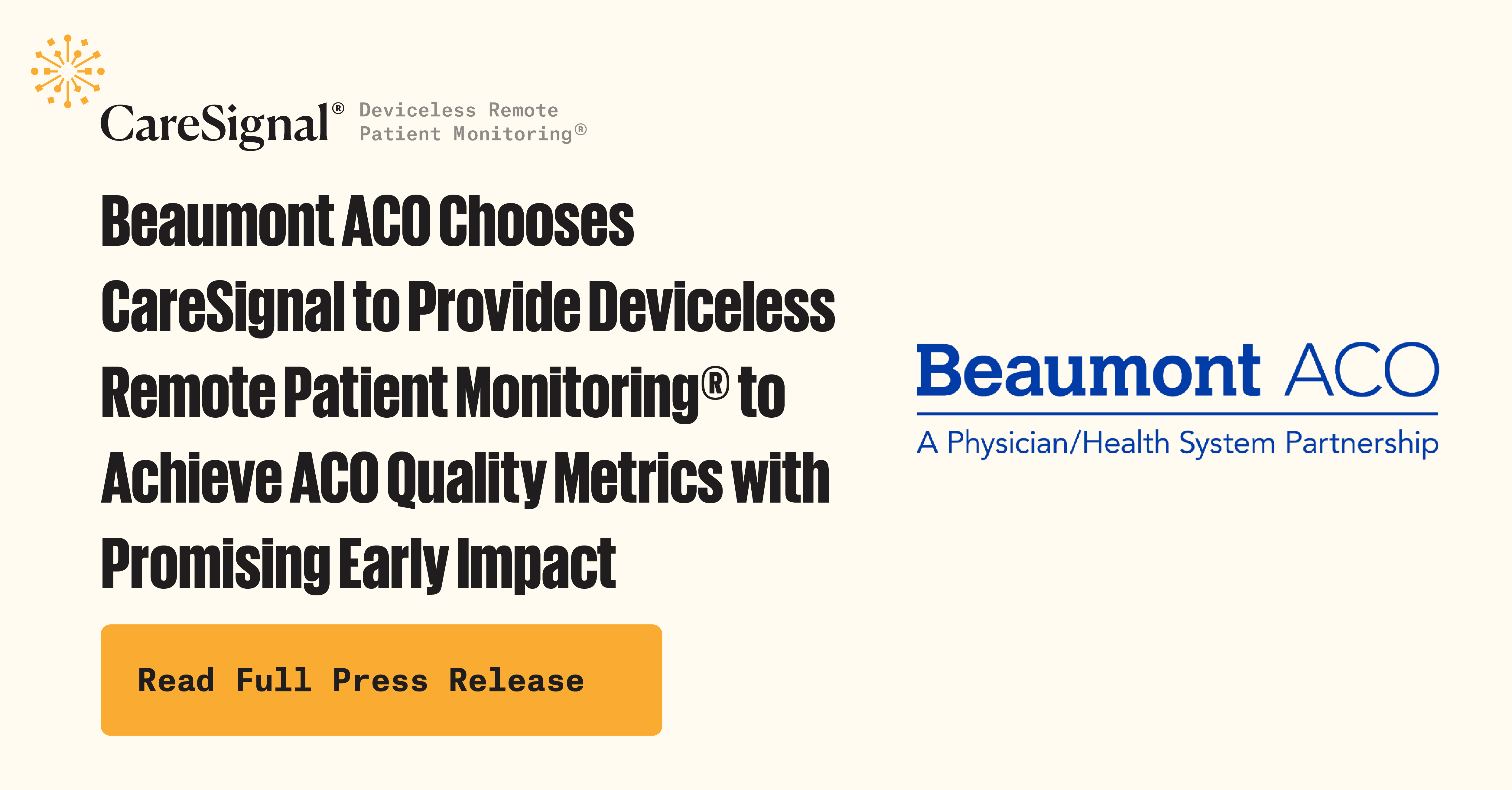 CareSignal · Beaumont ACO Chooses CareSignal to Provide Deviceless ...